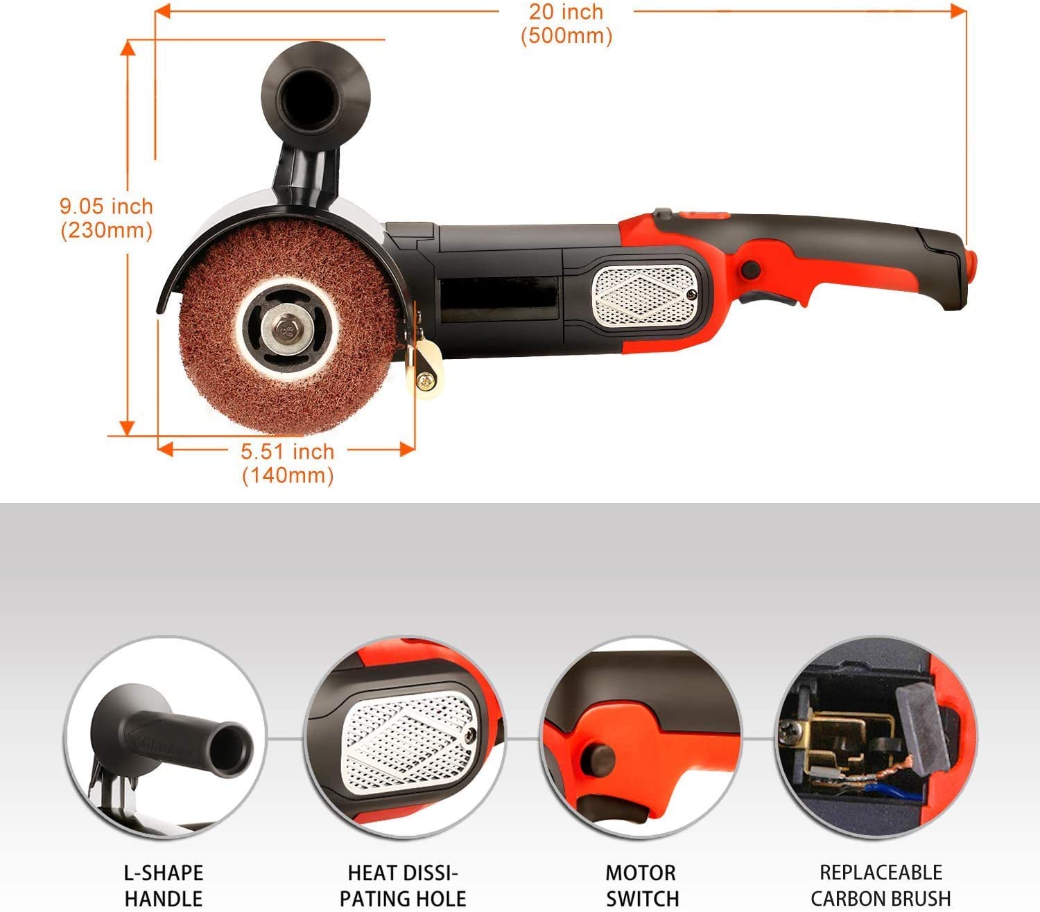 Electric Burnisher Roller Sander Stainless Steel Finisher Polisher ...